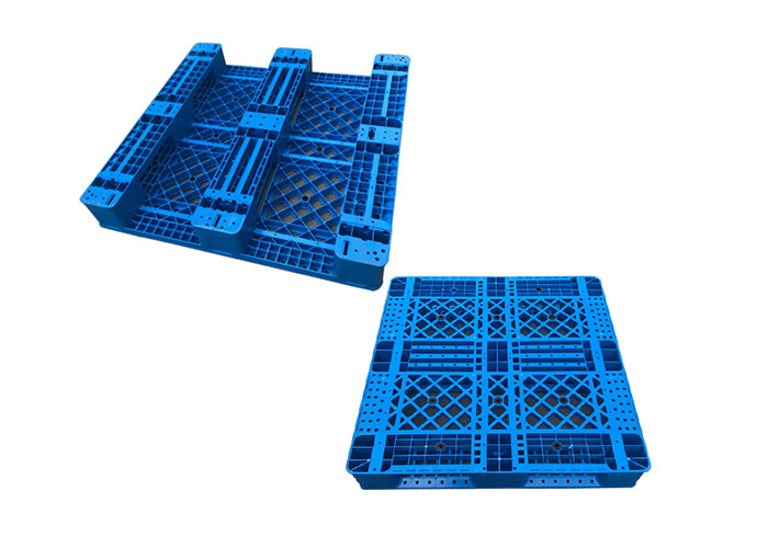Virgin PP Rackable 1111 Pallet nhựa màu xanh với 3 tấm trượt cho giá đỡ ...